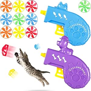 Amazon.com : i-FSK Toy Guns Cat Fetch Toy 2 Packs, Cat Tracks Cat Toy ...