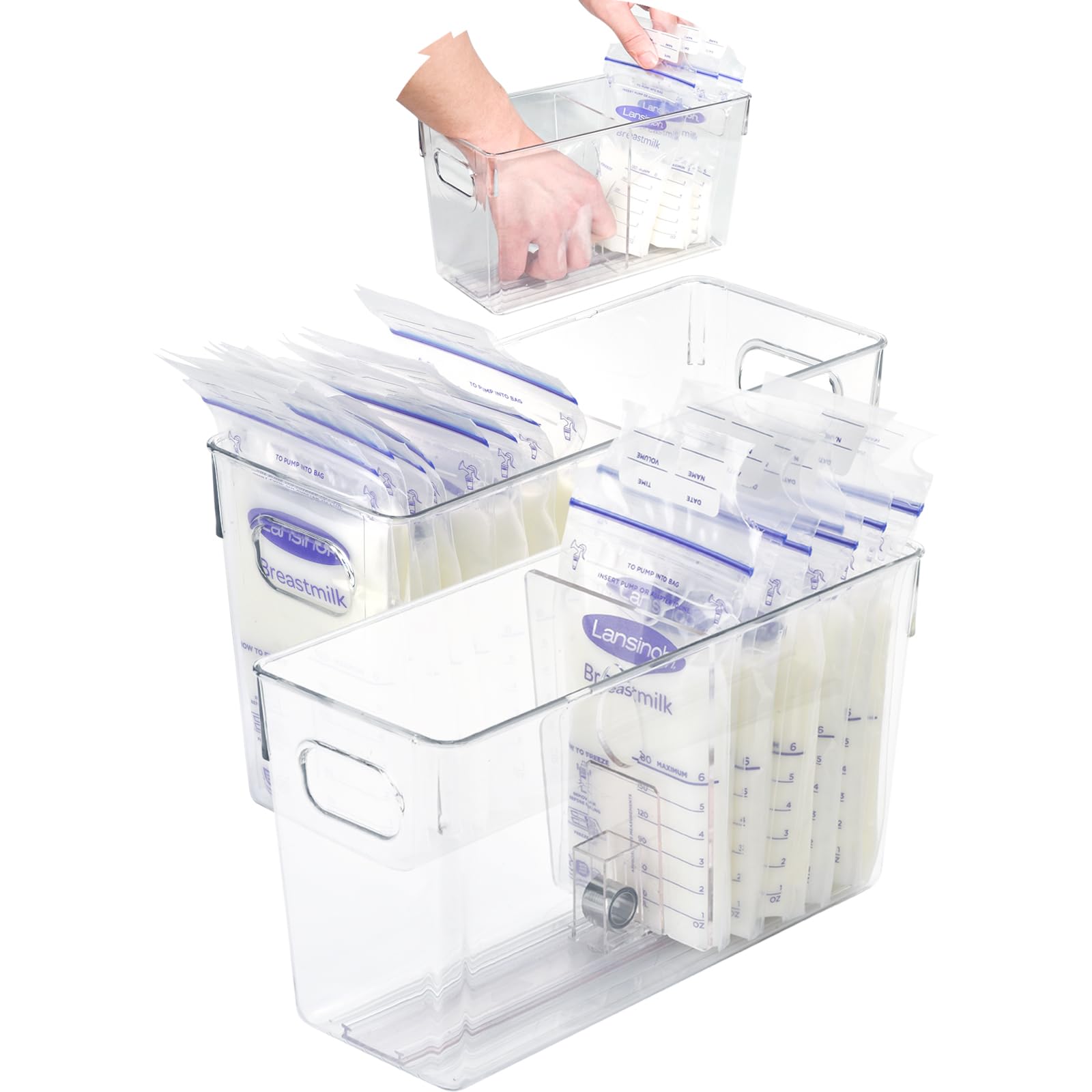 Mua Breastmilk Storage Bag Container for Freezer with Sliding Pusher ...