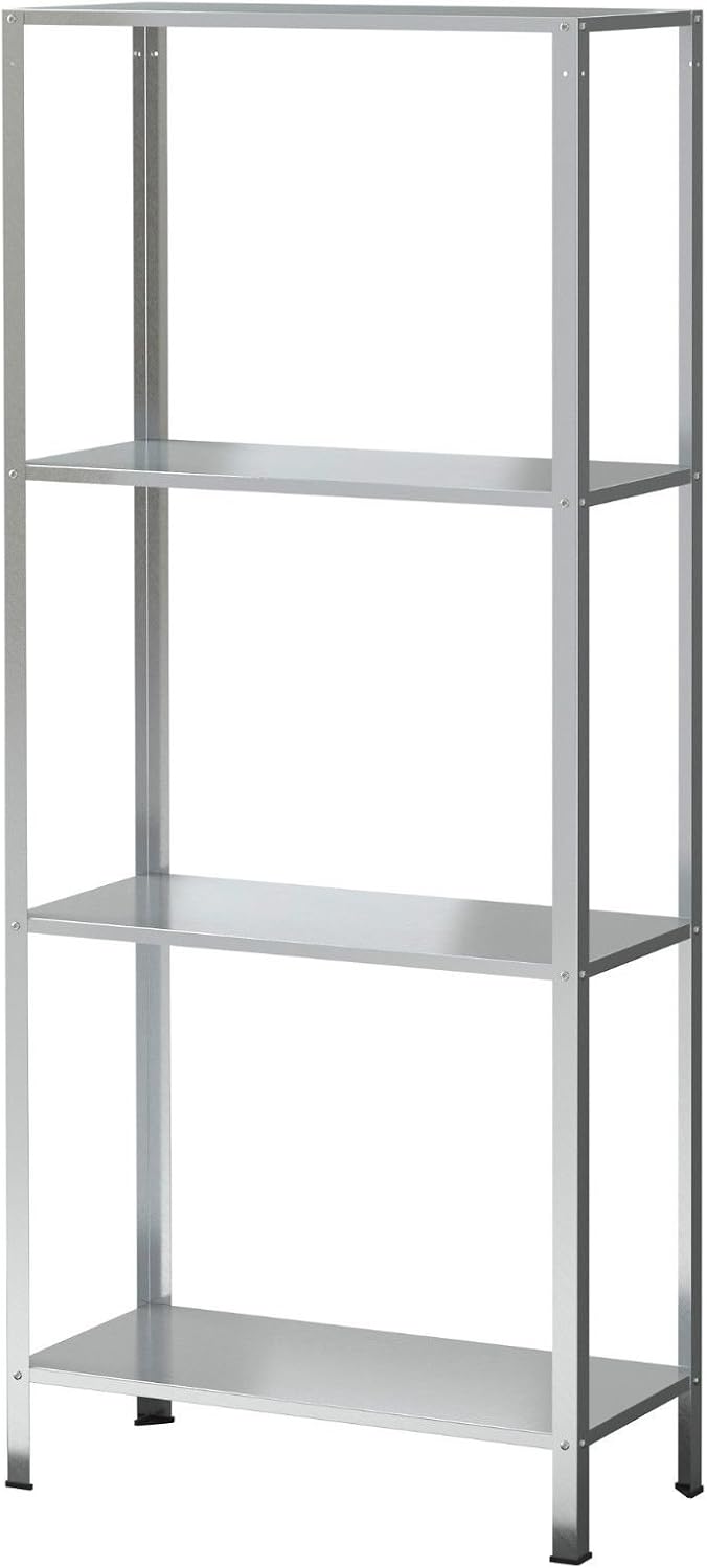 Galvanised Steel Storage Shelving Unit 4 Tier Shelf Racking Garage ...