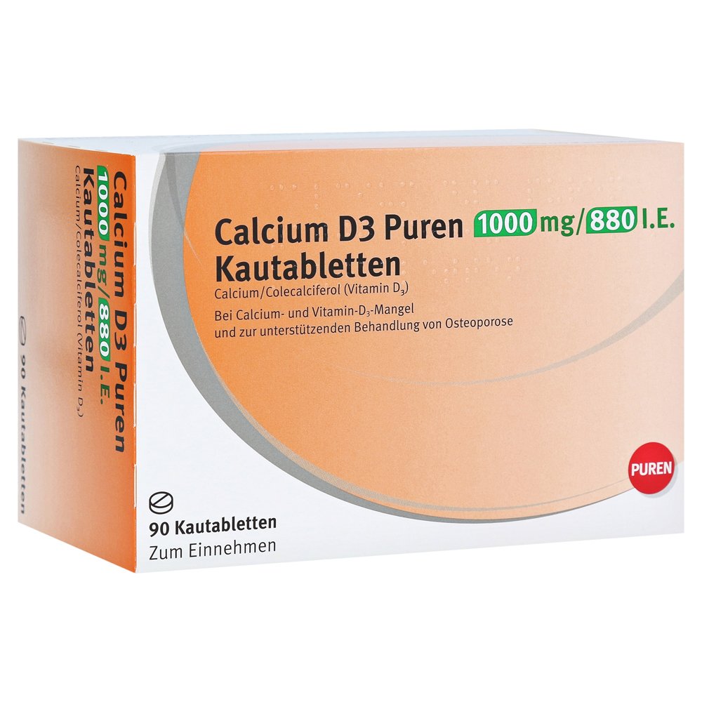 Mua Calcium D3 PUREN 1000 mg/880 IU 90 Vitamin Tablets - Calcium and Vitamin D3, Osteoporosis ...