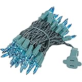 Amazon.com : Novelty Lights 100 Light Teal Christmas Mini String Light ...