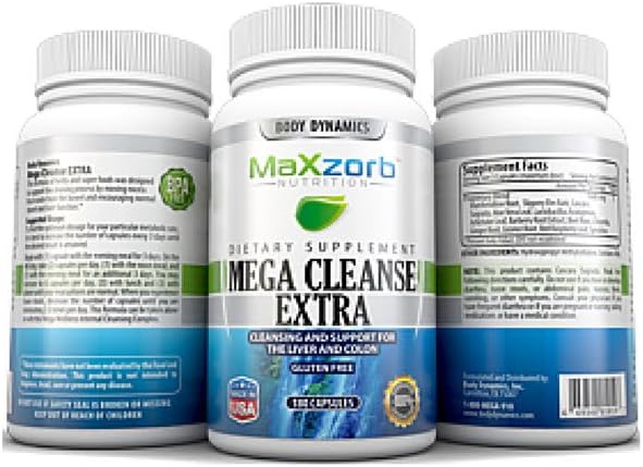 Mega Cleanse EXTRA for CLEANSE and REGULARITY 180 Capsules with 13 Powerful Ingredients ...