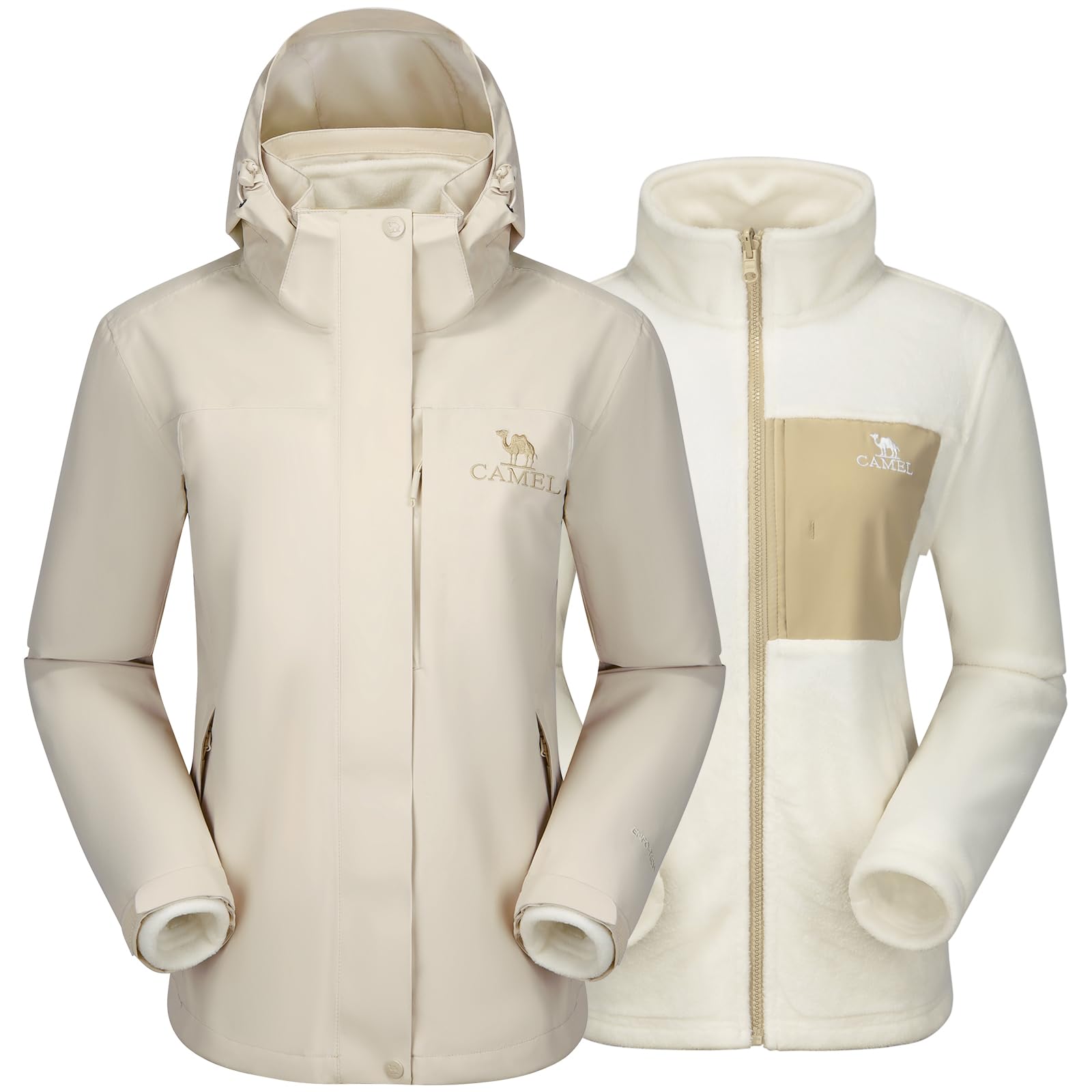 Women's Ski Jacket 3 in 1 Winter Jacket Waterproof Jacket Windproof ...
