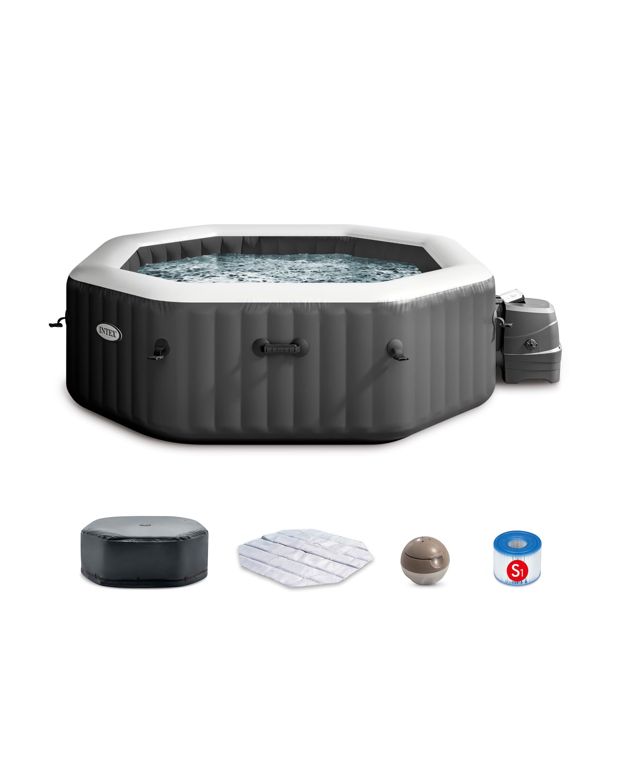 INTEX 28437EP PureSpa Bubble Deluxe Spa Set: Includes Energy Efficient ...