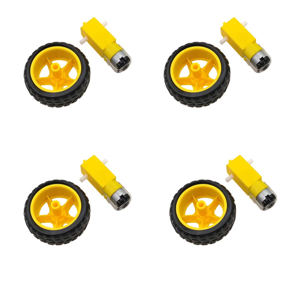 Mua Treedix 4 Pairs Wheels Electric Motor Kit RC Car Smart Car Robot ...