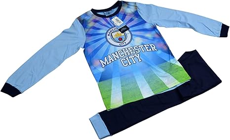Official Manchester City FC Boys Pyjamas Ages 3 to 12 Years: Amazon.co ...