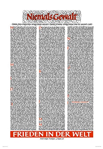 Niemals Gewalt: Kalligraphie : Lindgren, Astrid: Amazon.es: Libros