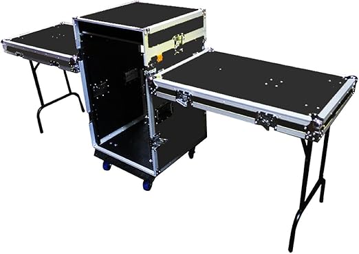 Mr. Dj CASE7000BK Flight Chest Style DJ Case with Mixer/CD Case and ...