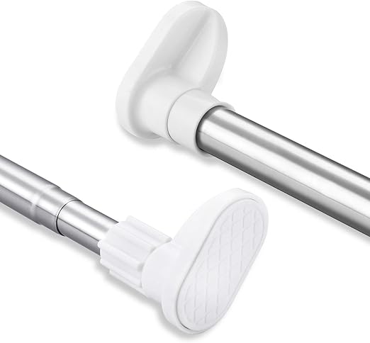 Extendable Stainless Steel Curtain Pole Telescopic Tension Rod with No ...