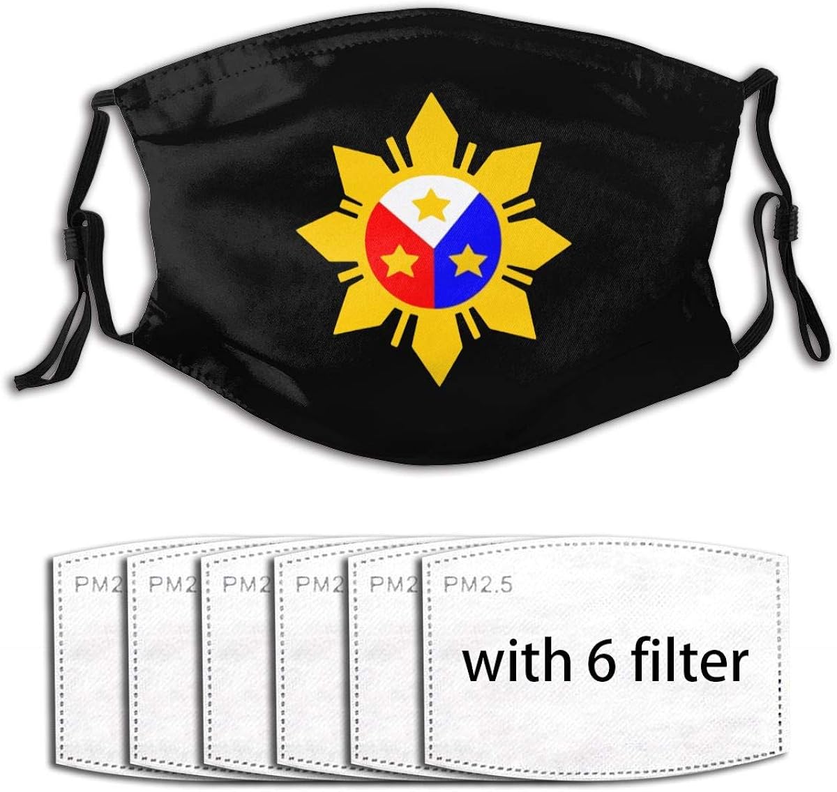 Filipino Philippine Flag Unisex Reusable Face Mask with Filters ...