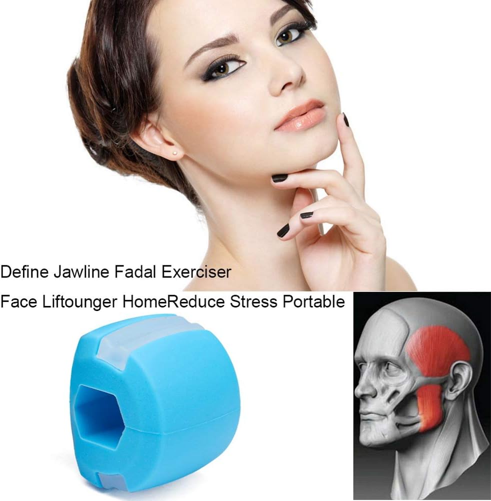 Jaw Exerciser Chew, Jawline Fitness Ball for Exercises Facial Muscles ...