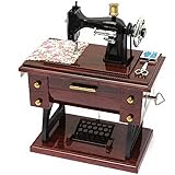 Amazon.com: Artyea Vintage Mini Sewing Machine Style Plastic Music Box ...