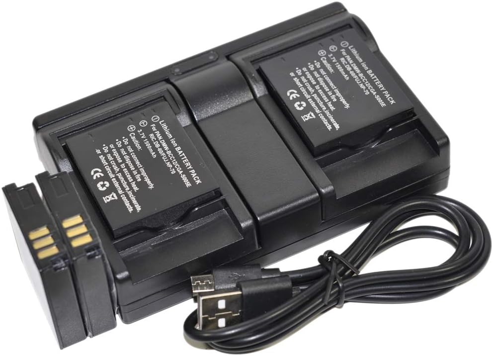 Amazon.com : 4X Battery+Charger DC USB Dual for Ricoh DB-60 DB60 DB-65 ...