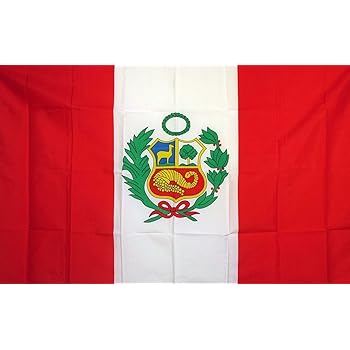 Amazon.com : Peru National Flag 3 x 5 NEW 3x5 Large Peruvian Banner ...
