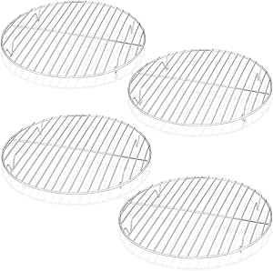 Amazon.com: TeamFar Round Cooling Rack Set of 4, 9 Inch Round Wire Rack ...