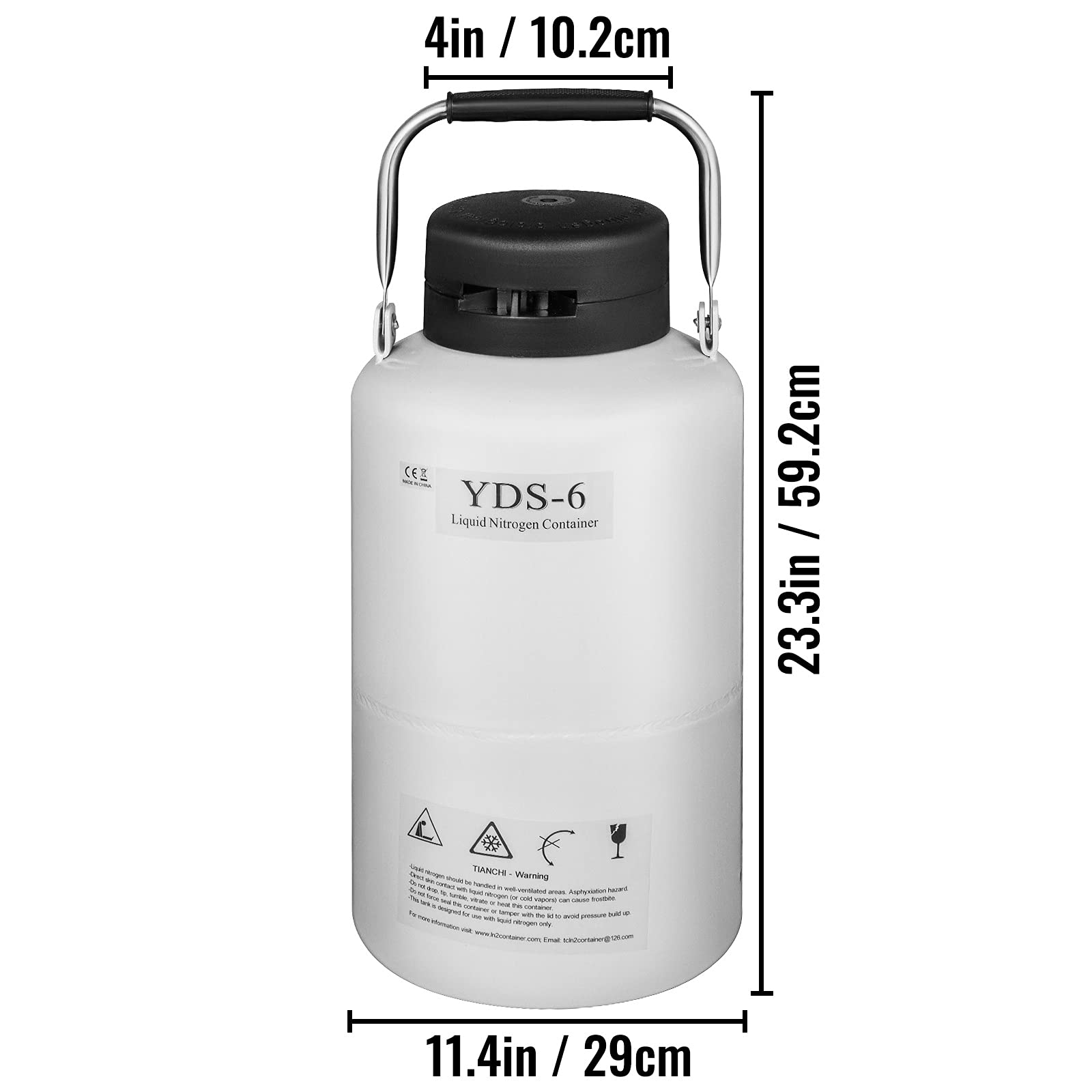 Mua Vevor Liquid Nitrogen Tank 6L Aluminum Alloy Liquid Nitrogen Dewar ...