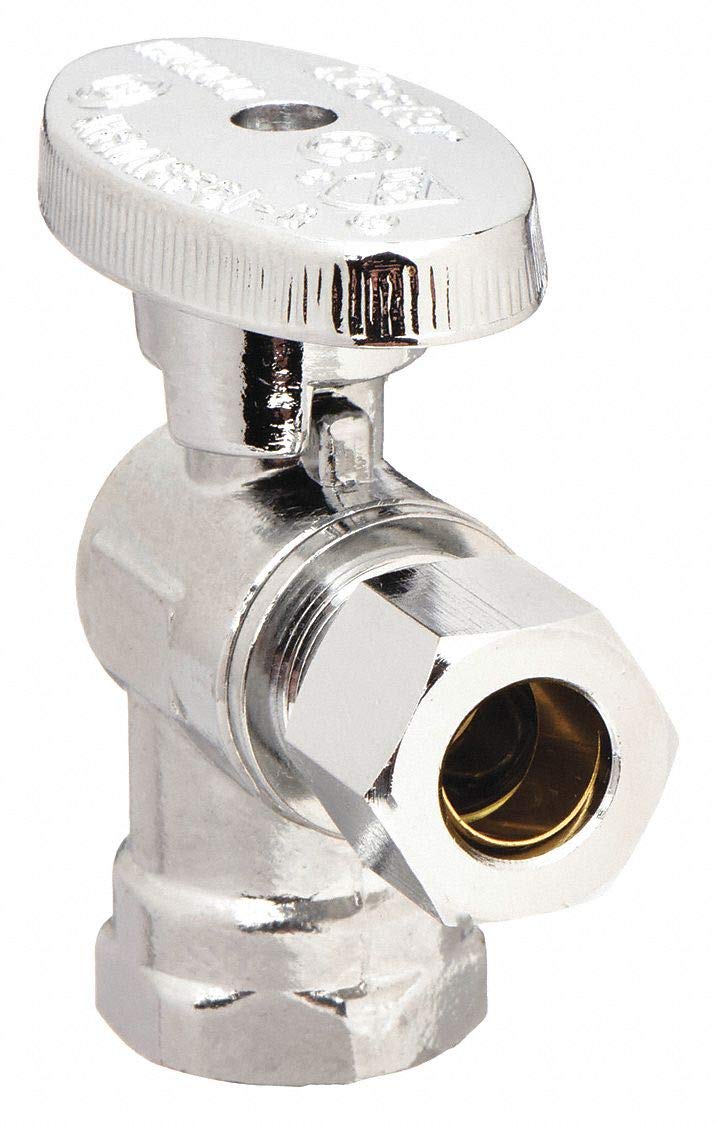 Water Supply Stop, Angle Valve, Chrome: Amazon.com: Industrial & Scientific