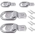Amazon.com: Jawmoy 4 PCS D Rings Tie Down Anchors Hooks, 1/4" Heavy ...