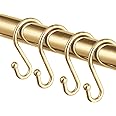 Amazon.com: Metal Shower Curtain Hooks，Set of 12 Rings，Rust Resistant S ...