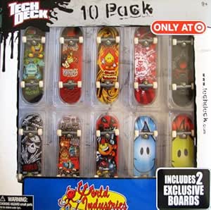 Amazon.com: Tech Deck 10 Pack Exclusive Bonus Pack World Industries ...