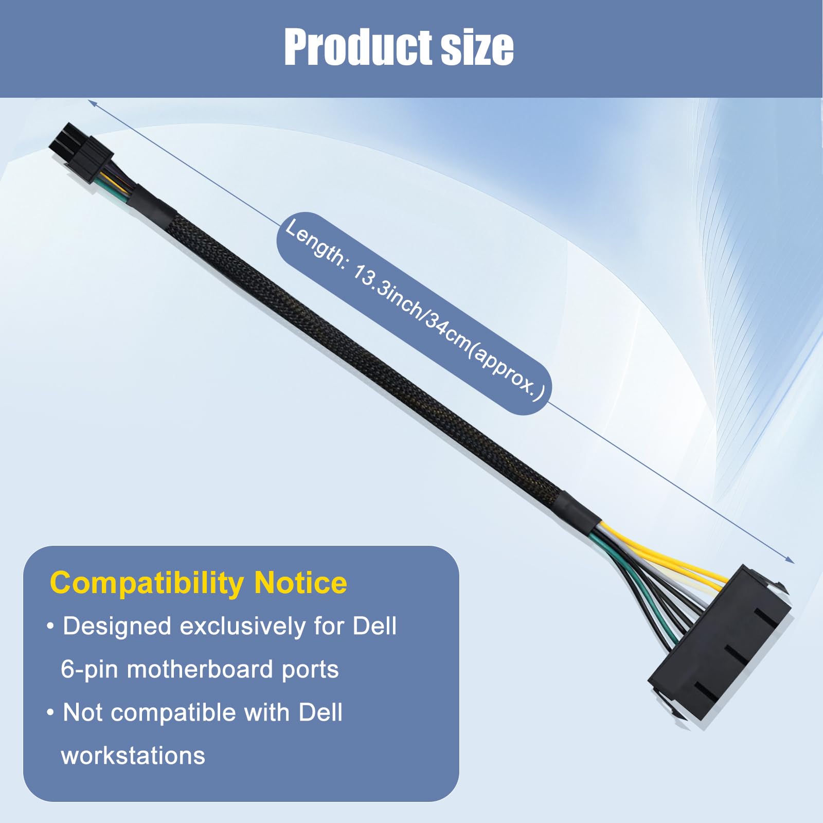 Mua YSIUENG 24 Pin to 6 Pin ATX PSU Adapter for Dell Motherboard, 6 Pin ...