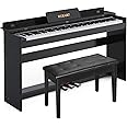 Amazon.com: HEXANT 88-Key Weighted Digital Piano, Full-Size Semi-Weighted Upright Flip Electric ...