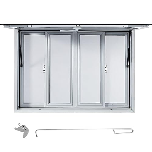 VEVOR Concession Window for Food Trucks Concession Trailers, 53 x 33 ...