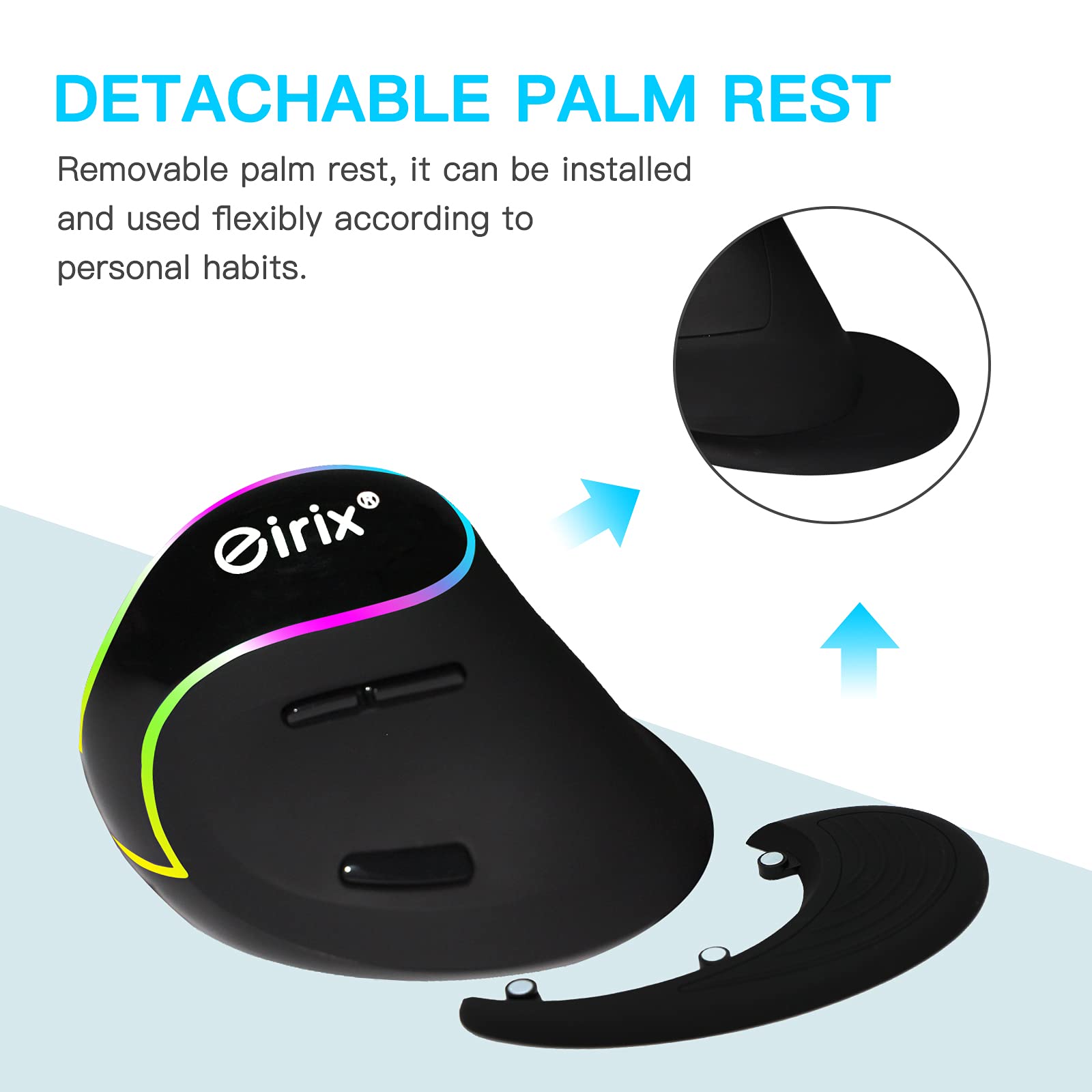 Mua Ergonomic Vertical Wireless Mouse: Rechargeable RGB Ergo Mouse with ...