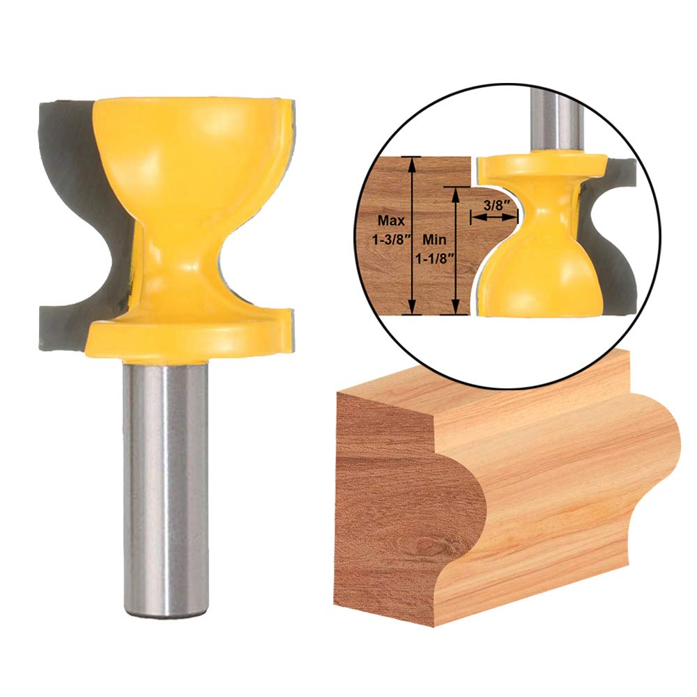 Mesee 1/2-Inch Shank Window Sill Router Bit Windows Stool Edge Molding ...