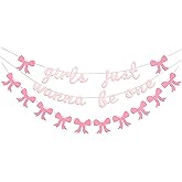 Amazon.com: Girls Just Wanna Be One Banner - Girls 1st Birthday ...