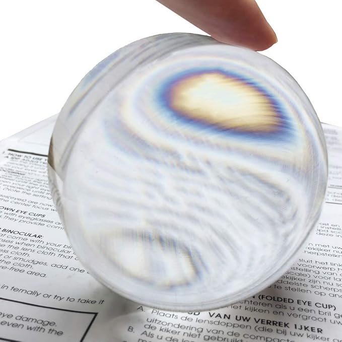 Amazon.com: Beileshi 5X Acrylic Paperweight Magnifying Glass Desktop ...