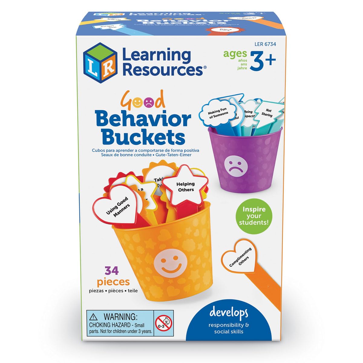 Learning Resources Good Behavior Buckets, Social Emotional Toy ...