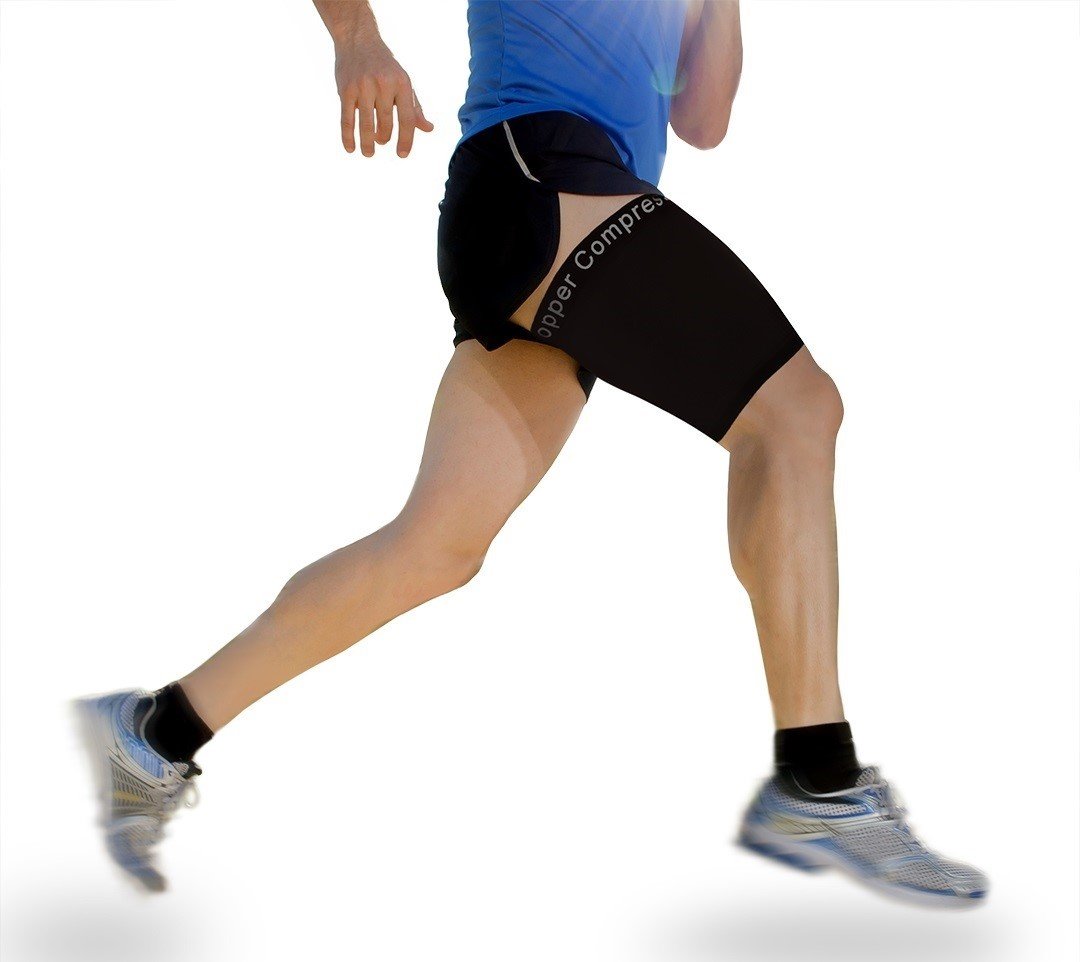 Amazon.com: Copper Compression Recovery Thigh Sleeve, for Sore ...