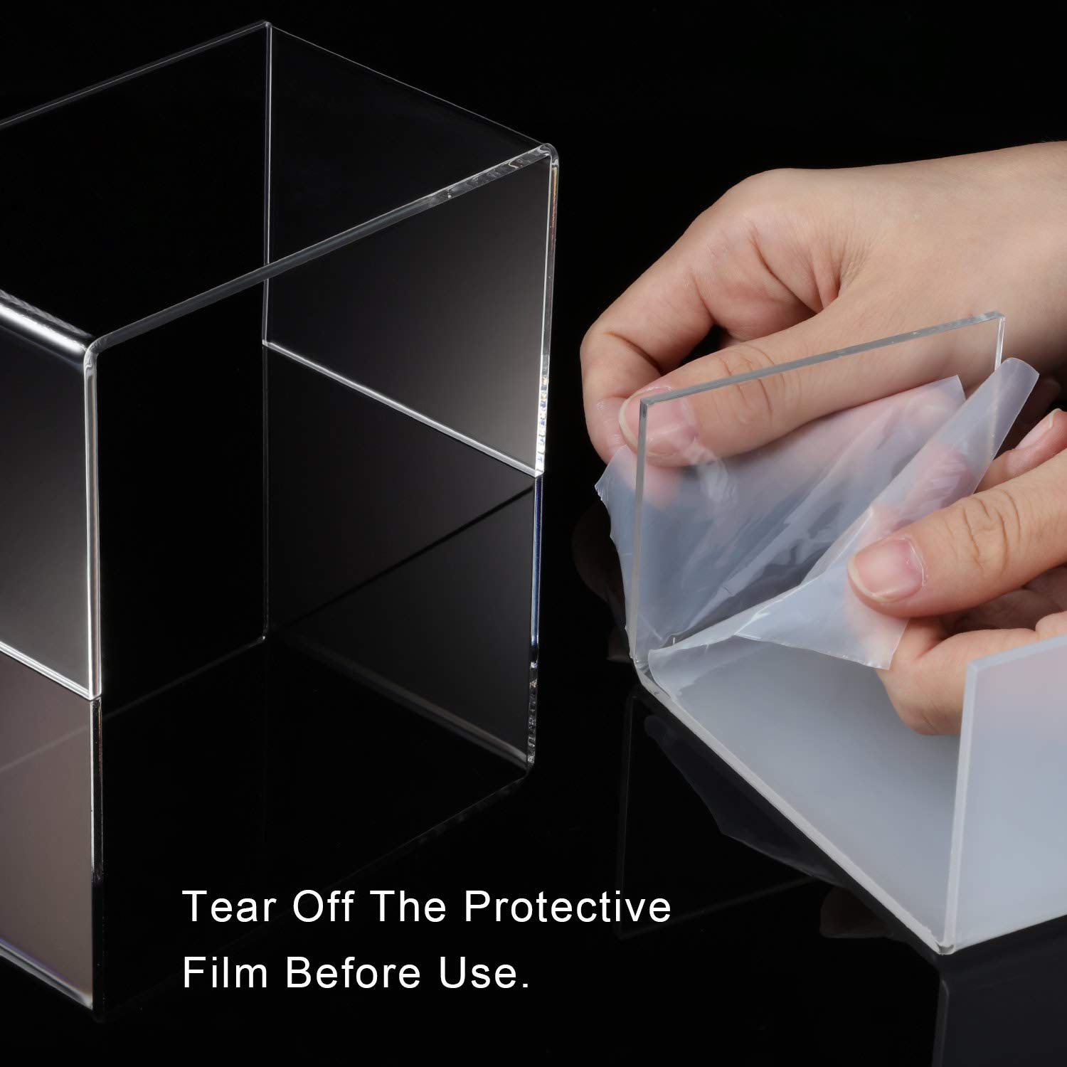 Chuangdi 2 Sets Acrylic Display Risers, Jewelry Display Riser Shelf ...