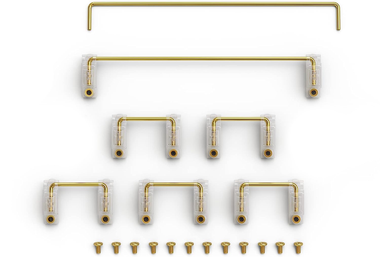 GLORIOUS Keyboard Stabilizer GSV2 Kit for Mechanical Keyboards, Gold ...