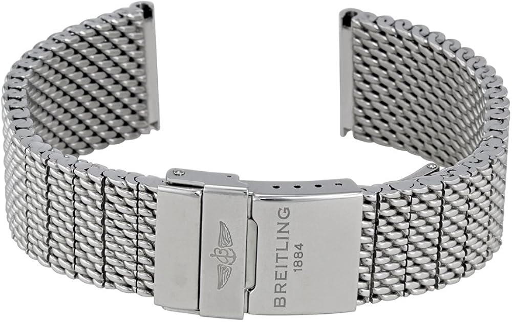 Breitling 154A 22-20mm Ocean Classic Stainless Steel Mesh Bracelet ...