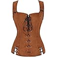 Amazon.com: frawirshau Renaissance Vest Women Pirate Vest Costume ...