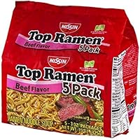 Amazon.com : Nissin Top Ramen Beef Flavor - 5 CT : Everything Else