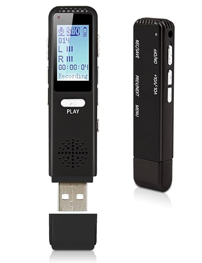 Dictaphone with USB, MrLi Dictaphone Voice Recorder 8GB: Amazon.co.uk ...