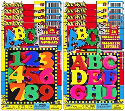 Amazon.com: JA-RU Abc's Magnetic Letters and Numbers Party Favor Bundle ...