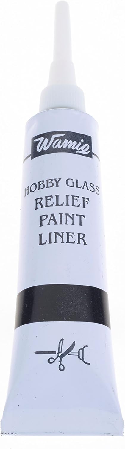WamiQ Hobby Glass Ceramic Paint Outliner 20 ml Tube Relief Paint Liner ...