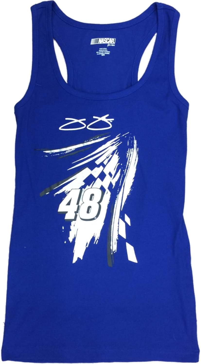 Nascar Womens Blue #48 Jimmie Johnson Racing Tank Top Tee Shirt T-Shirt ...