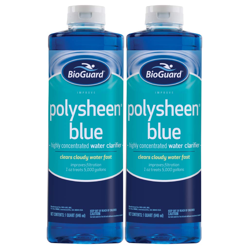 BioGuard Polysheen Blue Clarifier - 1 Quart, Pack of 2, Fast-Acting ...