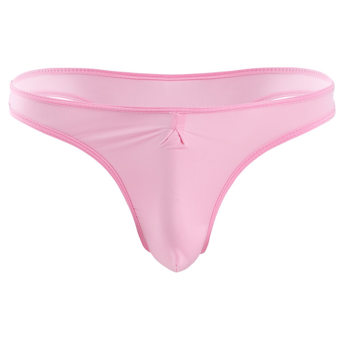 Buy Men's Lingerie Silky Bugle Pouch Micro G-String Thongs Bikini ...
