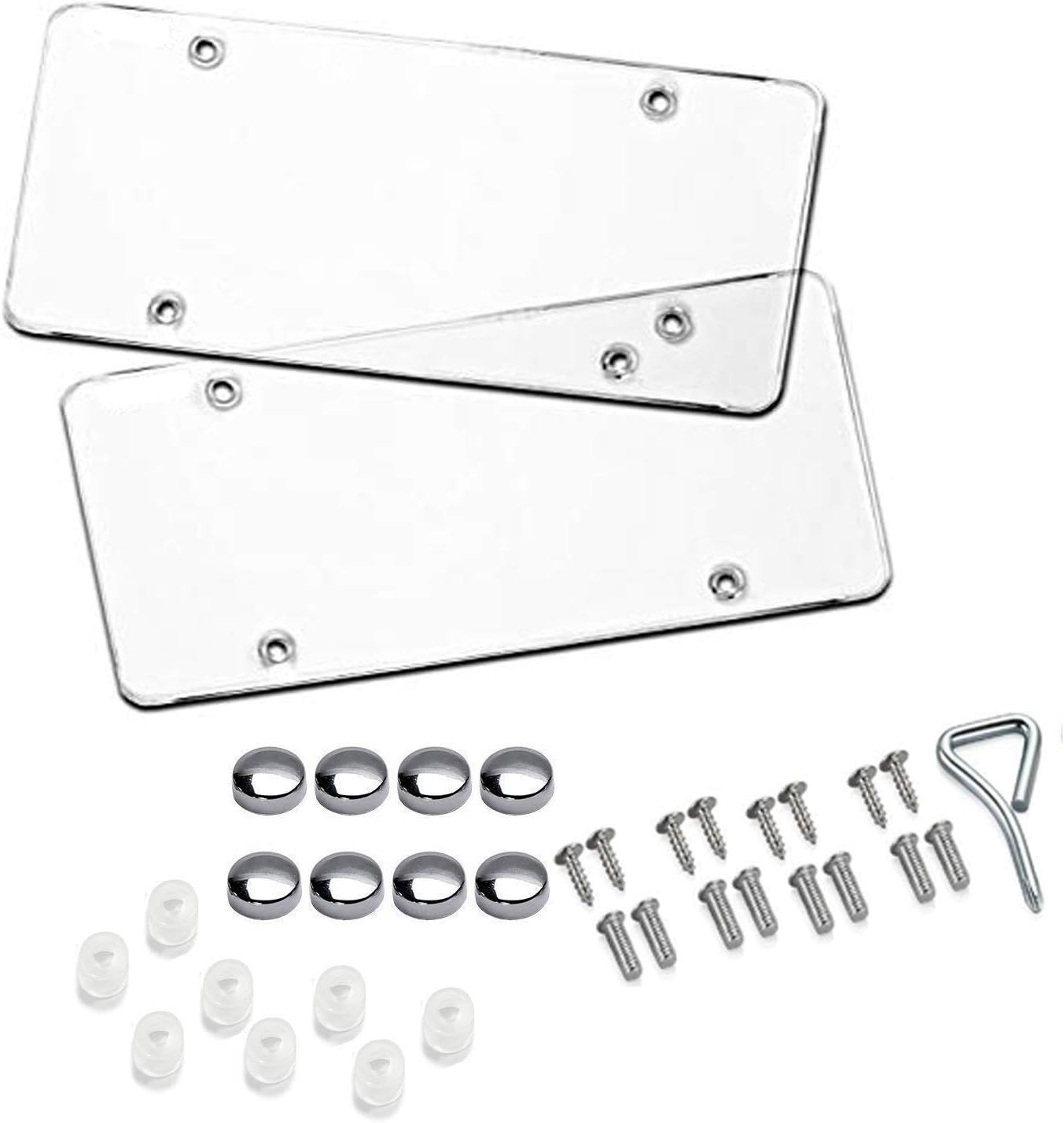 Amazon Car License Plates Shields 2 Pack Clear Flat Design Novelty amazon-car-license-plates-shields-2-pack-clear-flat-design-novelty