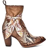 Amazon.com | Cuadra Women's Bootie in Genuine Python Leather with ...