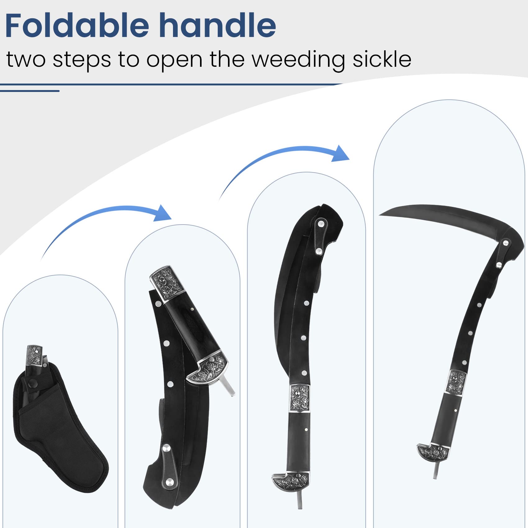 Mua Black Sharp Edge Folding Scythe, Two Section Foldable Sickle ...