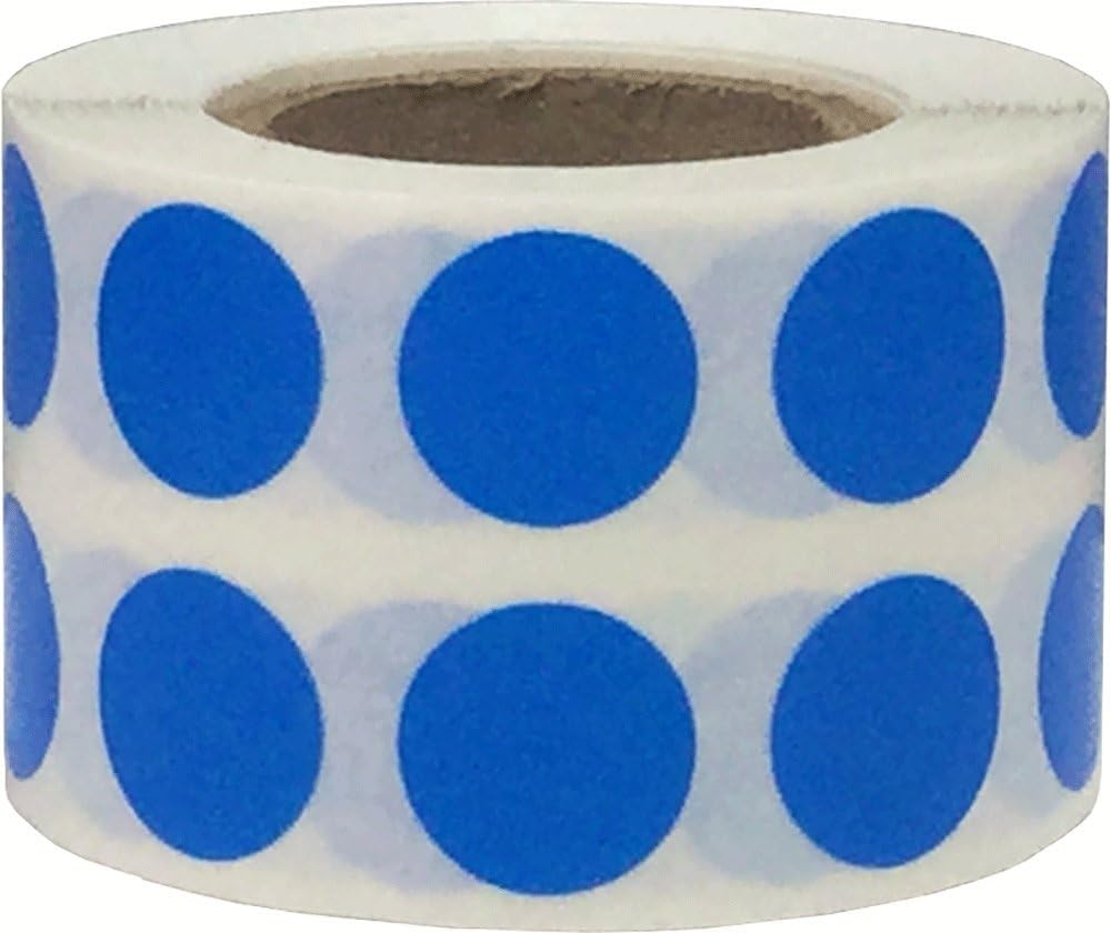Blue Circle Stickers, 13 mm 1/2 Inch Dot Labels 1000 Pack: Amazon.co.uk ...