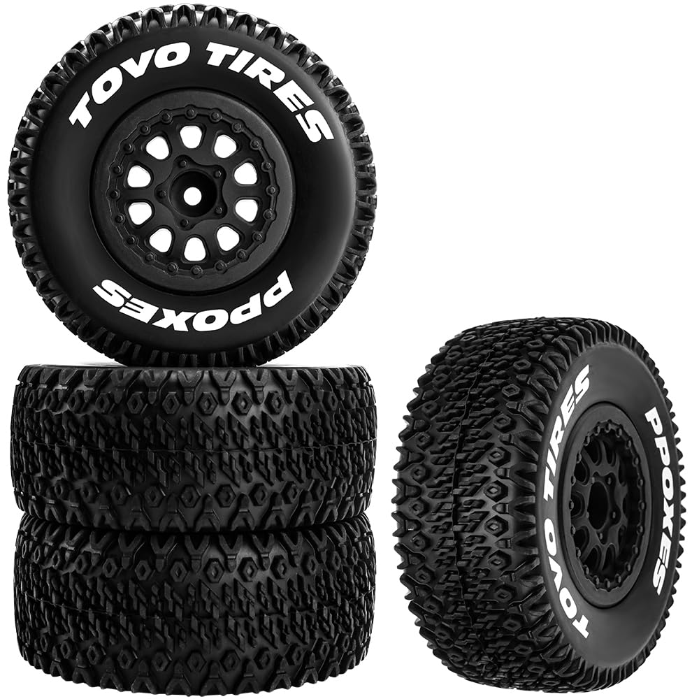 EPINON 12mm Hex RC Wheels and Tires RC Truck Tires with Foam Inserts ...
