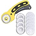 Amazon.com: AUTOTOOLHOME 45mm Wavy Rotary Cutter 10pc Pinking Circular ...